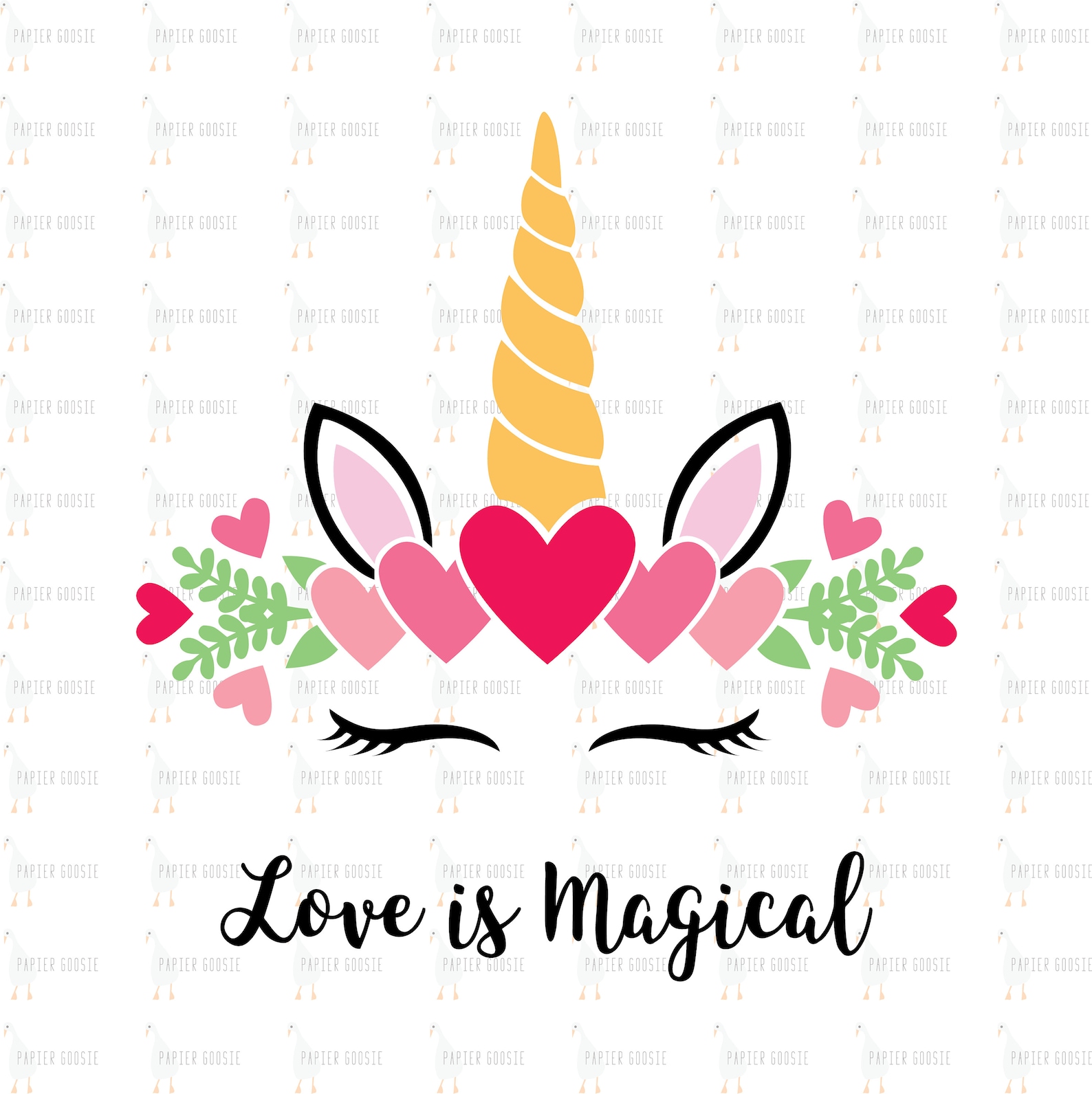 Valentine Unicorn SVG Heart Unicorns SVG Love is Magical | Etsy