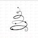 Swirly Christmas Tree SVG, Swirly Tree Silhouette SVG, Christmas Tree ...