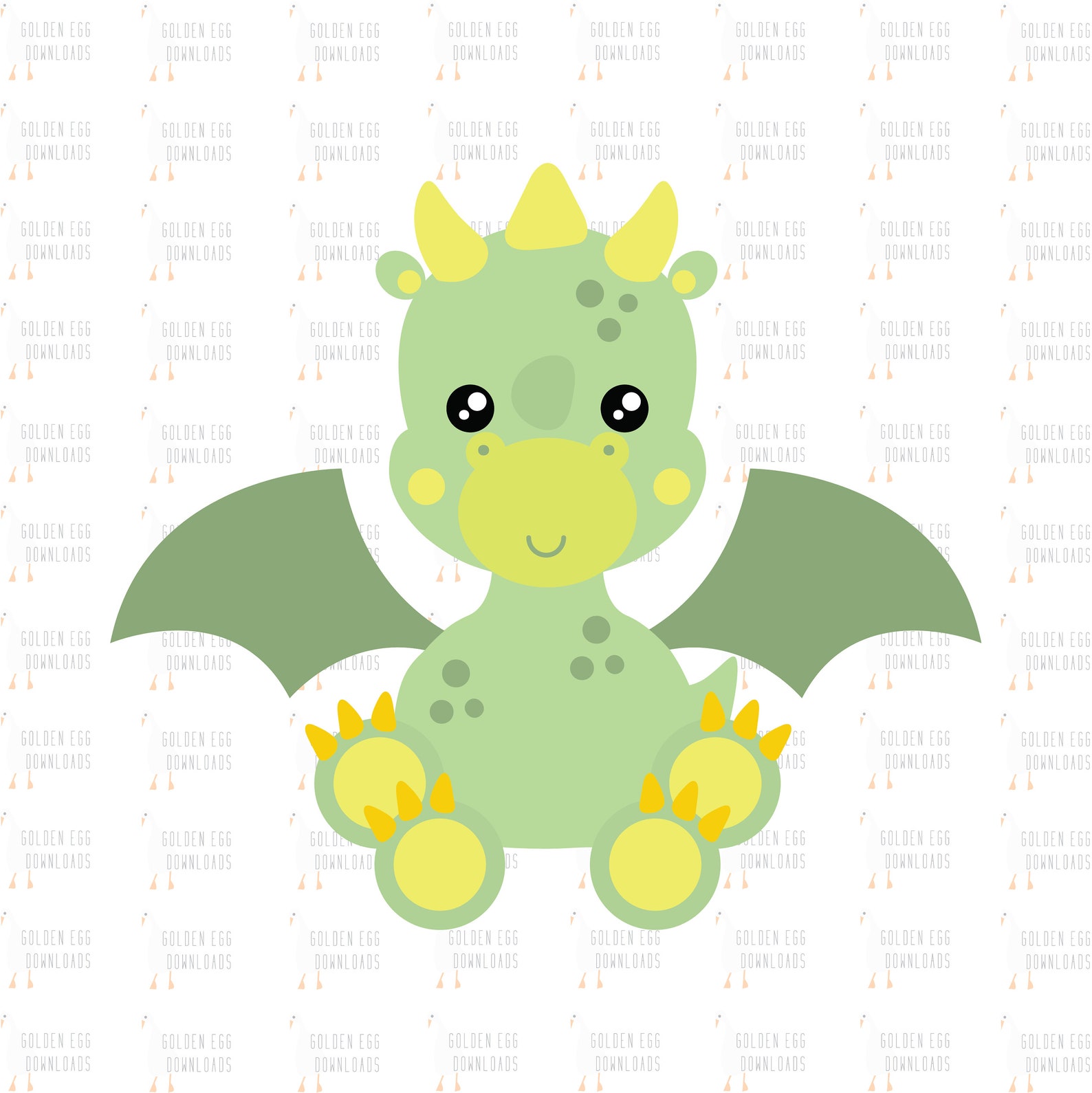 Cute Dragon SVG Fantasy SVG Baby Dragon Clipart Dragon Cut - Etsy