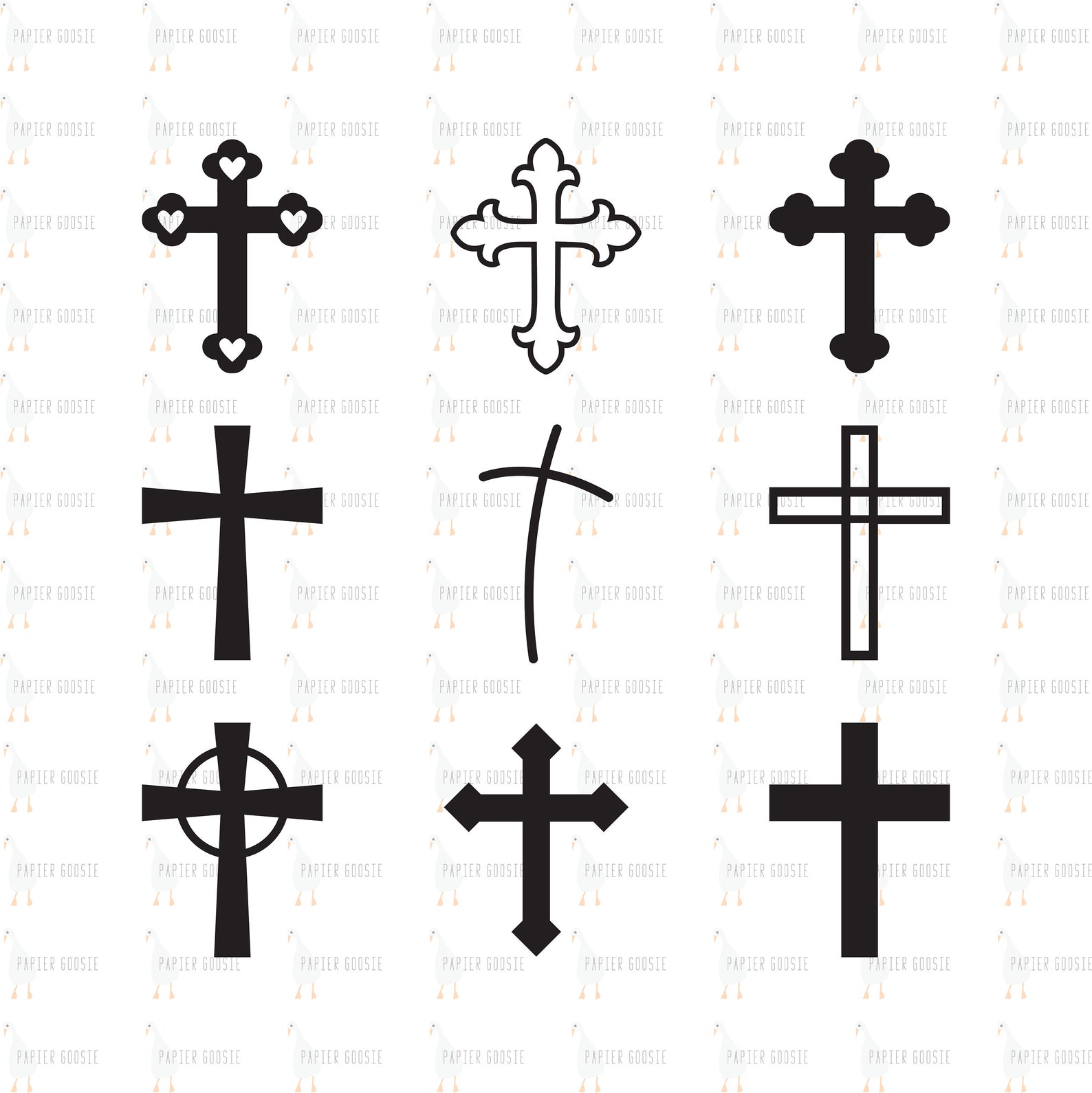 Cross Bundle SVG Easter Cross SVG Beautiful Cross SVG - Etsy