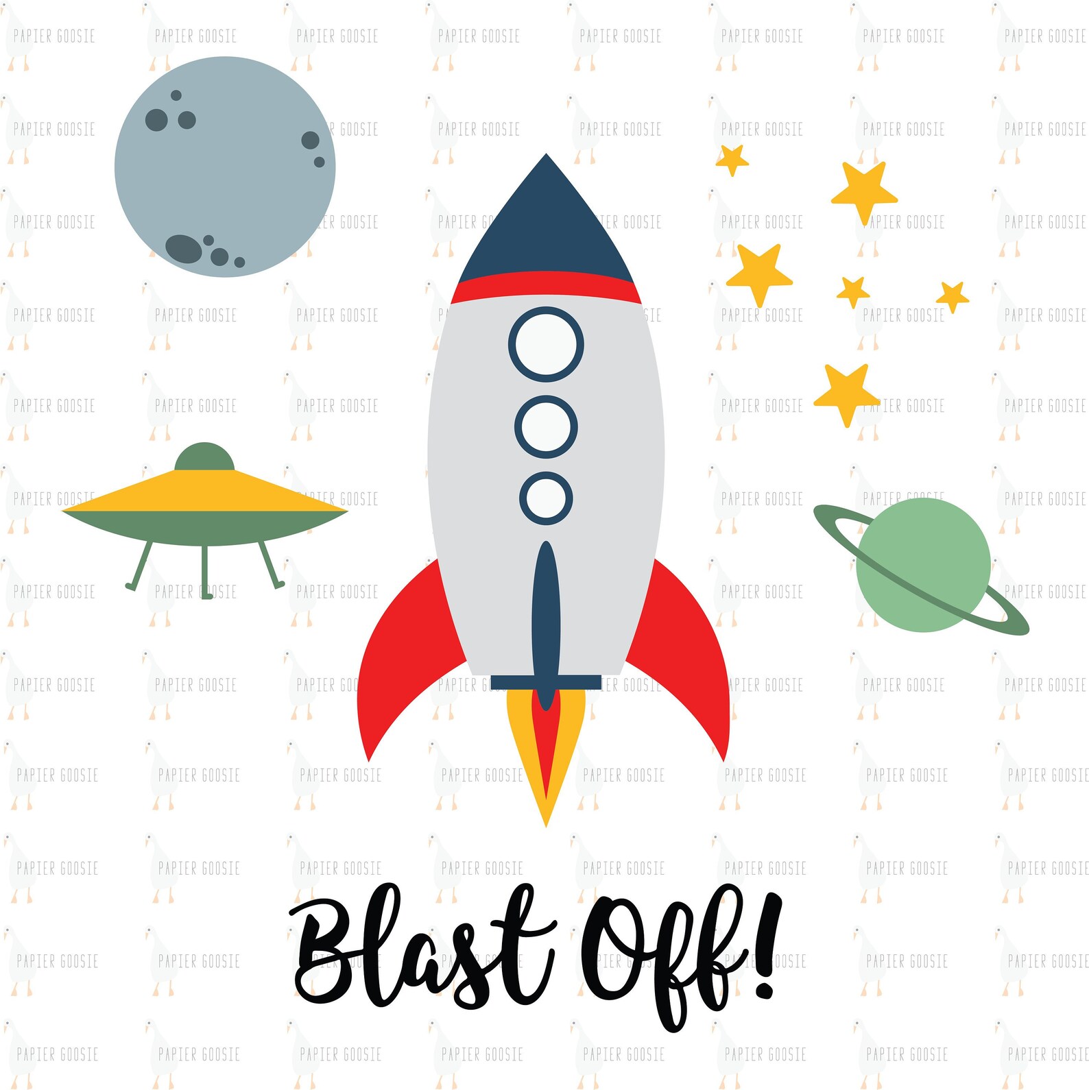 Rocket SVG Space SVG Blast Off UFO Svg Moon Svg Planet | Etsy