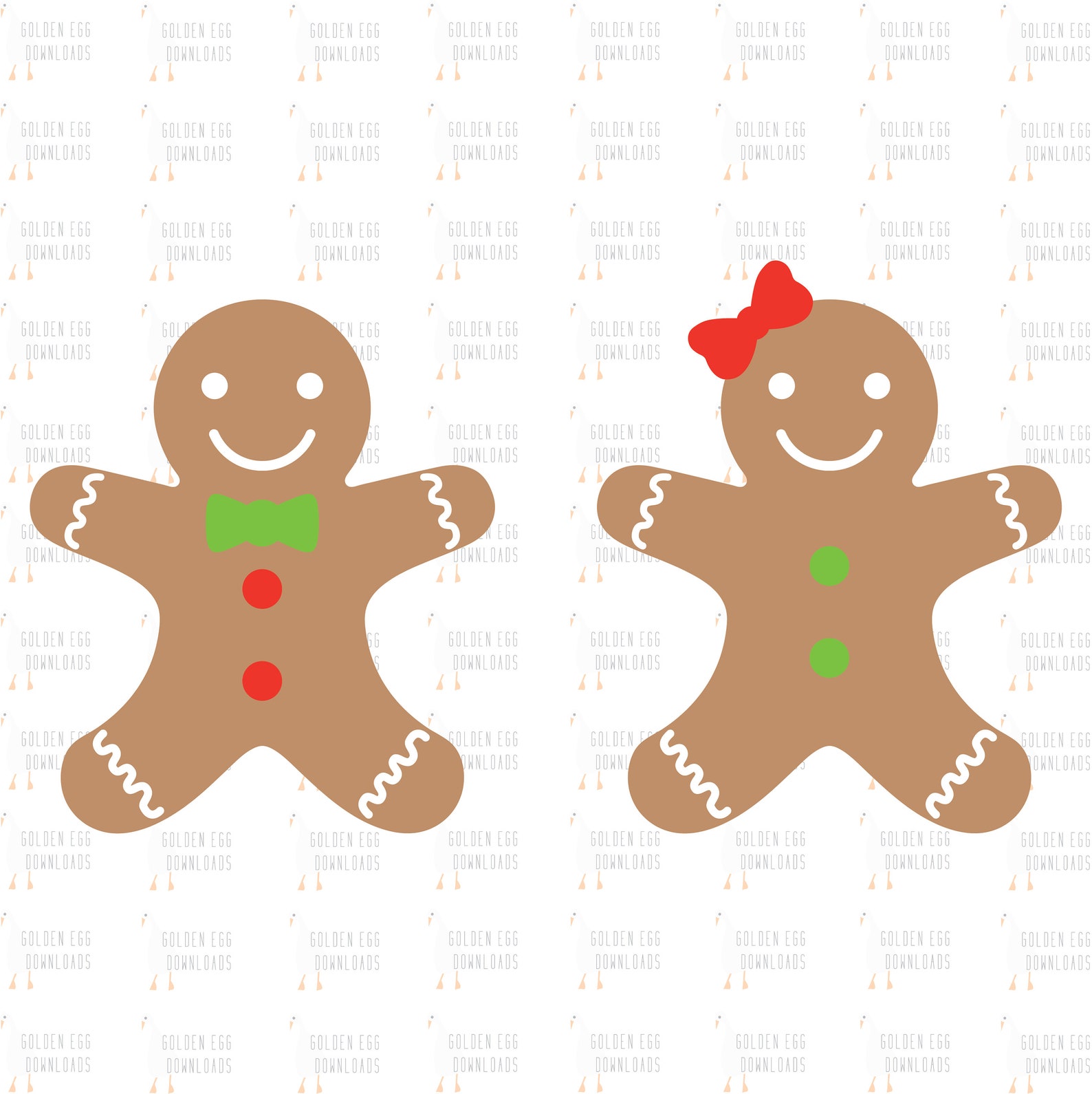 Gingerbread Boy and Girl SVG Gingerbread Man SVG Gingerbread | Etsy