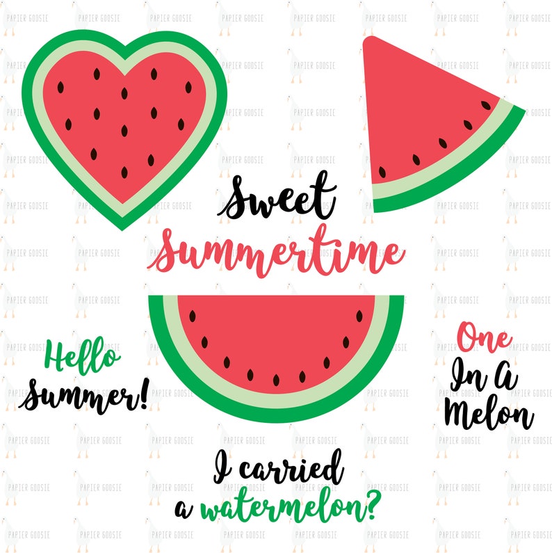 Watermelons SVG Melon SVG Watermelon Bundle One in A - Etsy