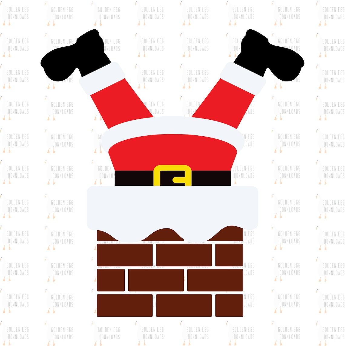 Santa Chimney SVG Stuck Santa SVG Santa Stuck up the - Etsy