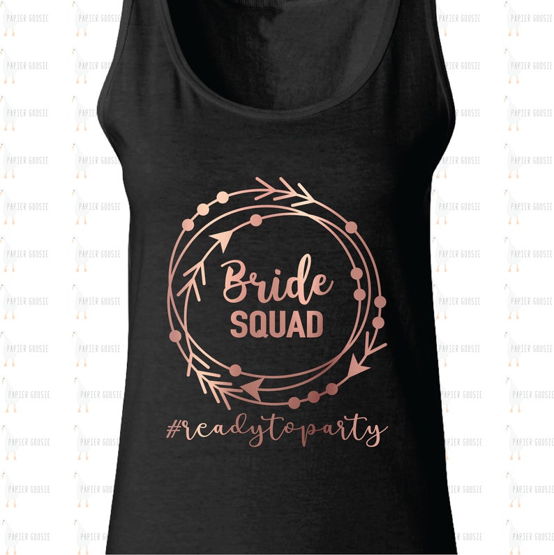 Bride Squad Svg Instant Download Bachelorette Party T Shirt Etsy