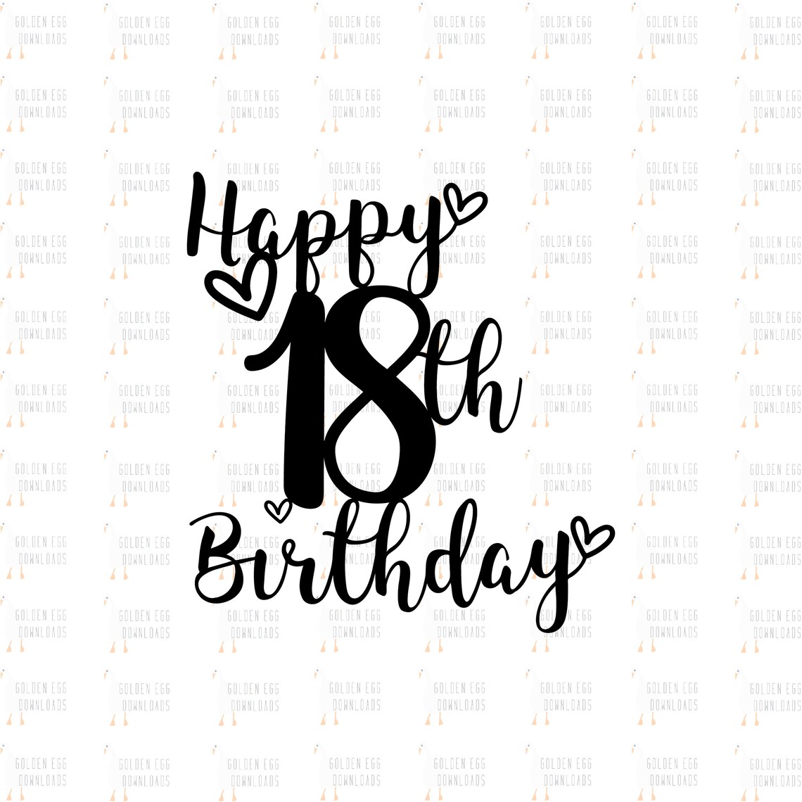18th Birthday SVG 18th SVG 18 Cake Topper Design Age 18 - Etsy Canada