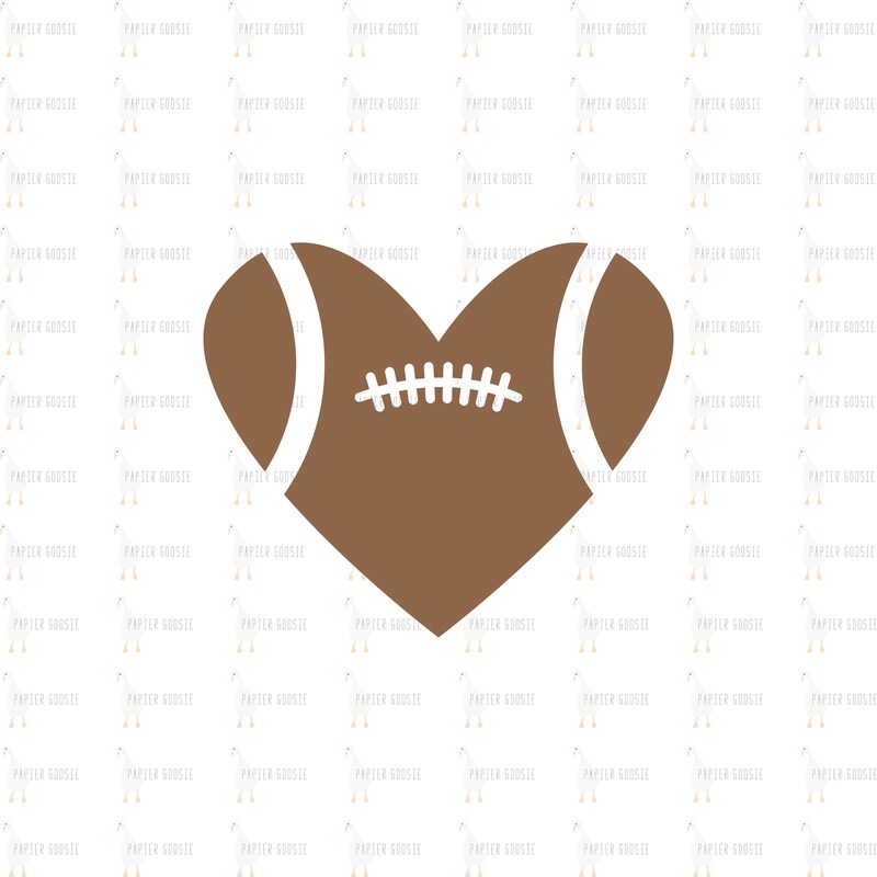 Football Heart Svg - Etsy