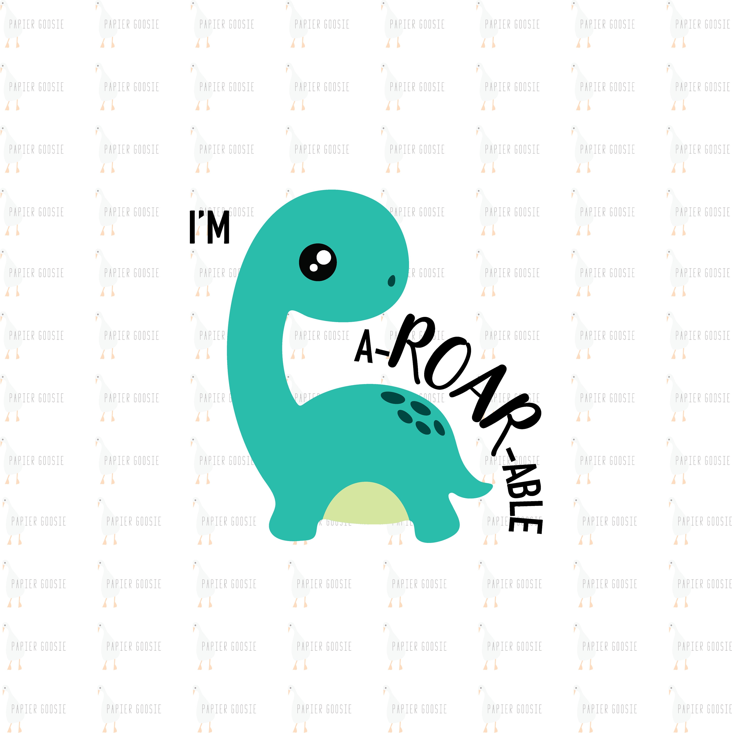 A-roar-able SVG Adorable Dino SVG Cute Dinosaur SVG | Etsy