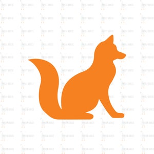 Fox Silhouette SVG Fox SVG Fox Cub SVG Cute Animal Svg Fox - Etsy