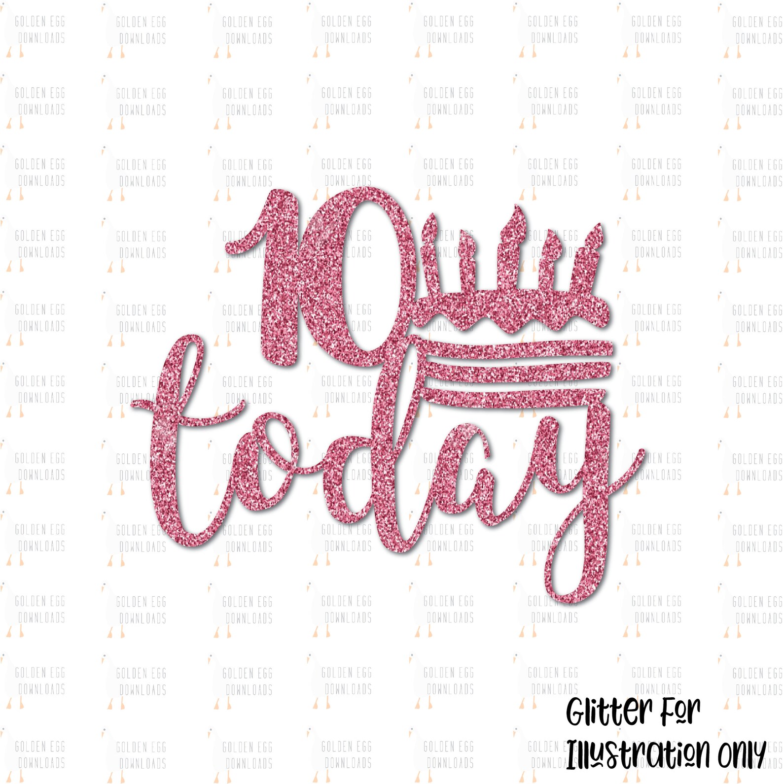 Birthday Cake Svg 10th Birthday SVG Age 10 Cake Topper - Etsy