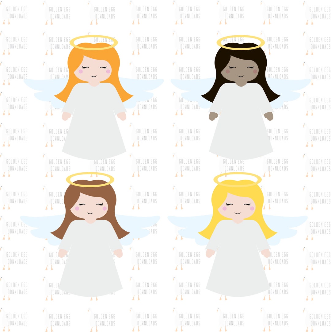 Cute Angels SVG, Angel Clipart, Angel SVG Bundle, Beautiful Angel Svg ...