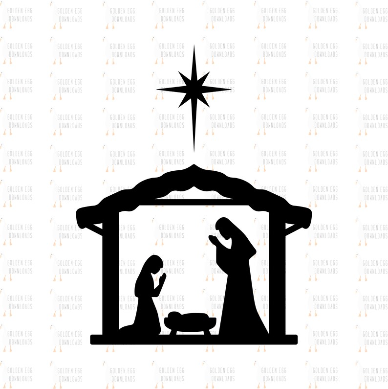 Nativity Scene SVG Mary & Joseph SVG Baby Jesus SVG - Etsy