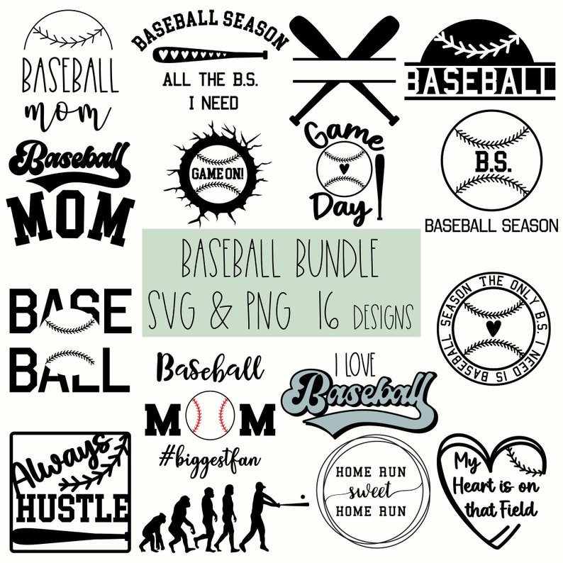 Baseball Bundle SVG Baseball Decal PNG Baseball Mom Home - Etsy