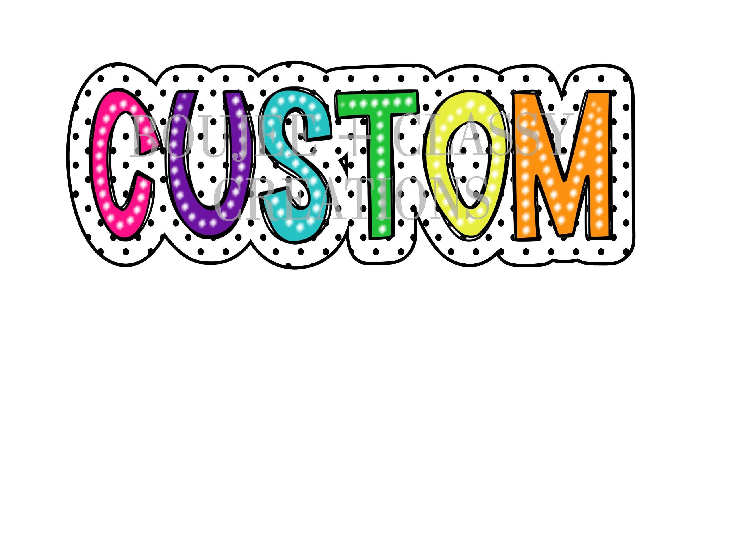 CUSTOM Doodle Dots - PNG File; Sublimation; Digital Download - Etsy