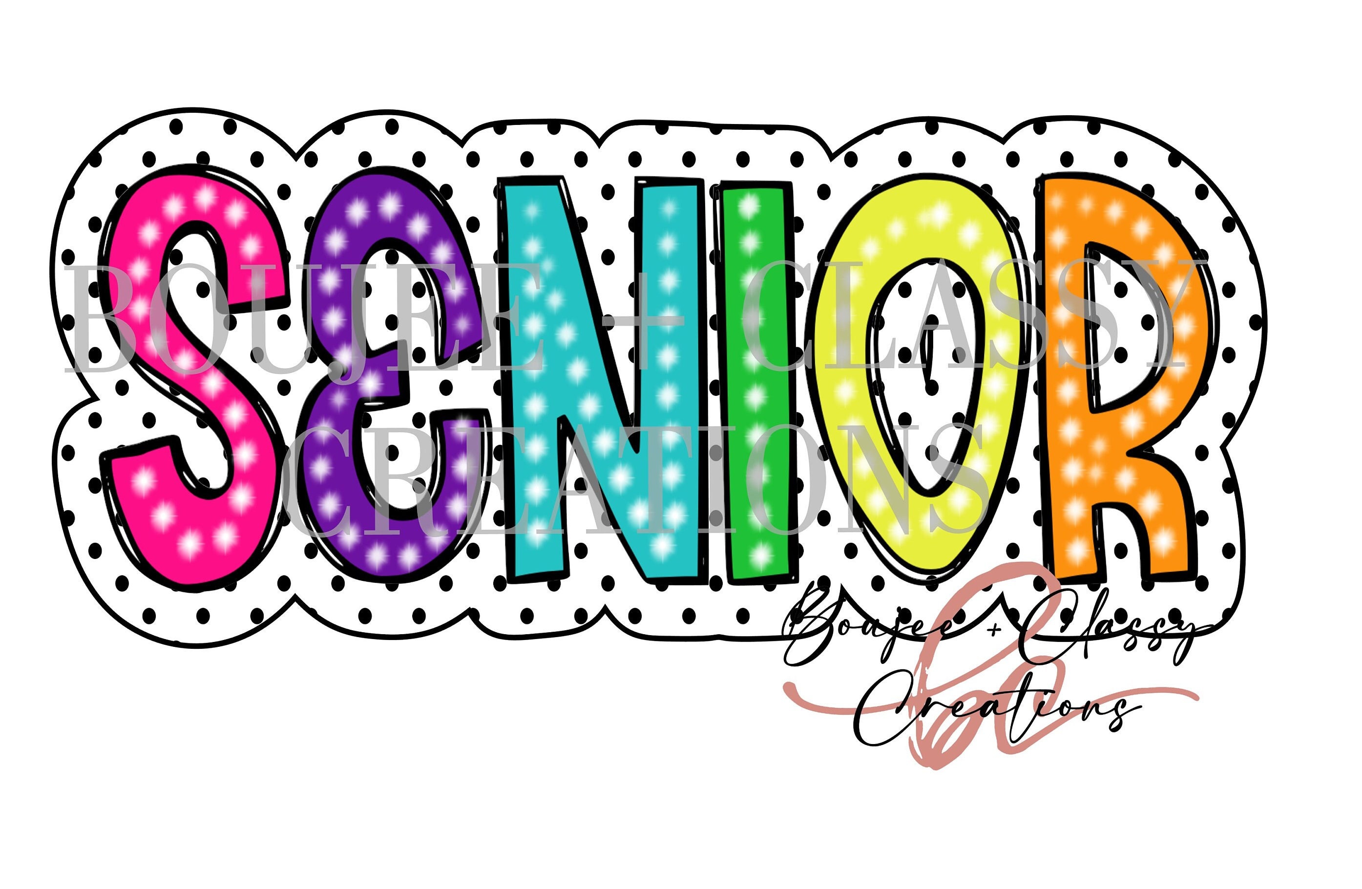 SENIOR Doodle Dots - PNG File; Sublimation; Digital Download - Etsy