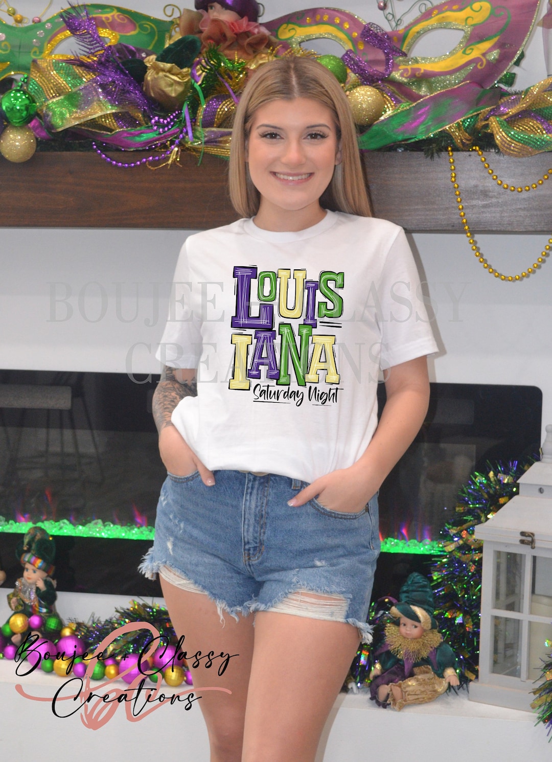 Louisiana Saturday Night - Mardi Gras; PNG - DTF; Sublimation, Digital ...