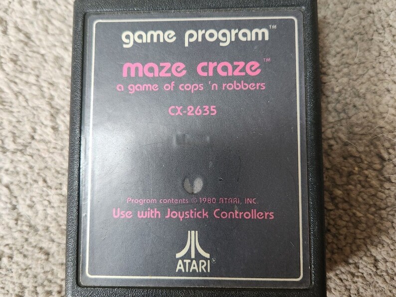 1979-80 Atari 2600 Lot of 2 Game Program Games Maze Craze & Outlaw - Etsy