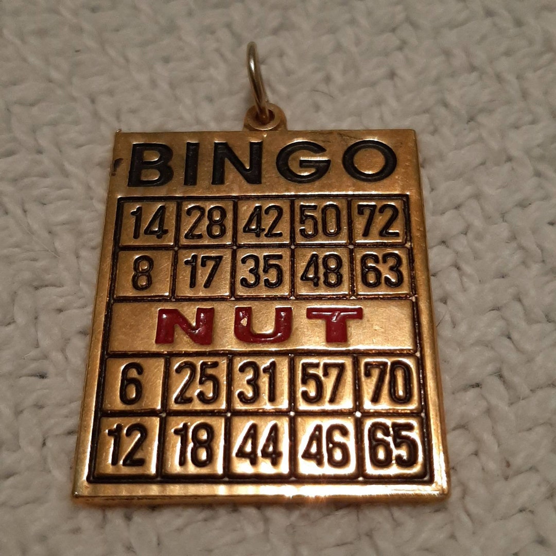 Bingo Nut Bingo Card Pendant - Etsy