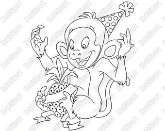 Chimp stencil | Etsy