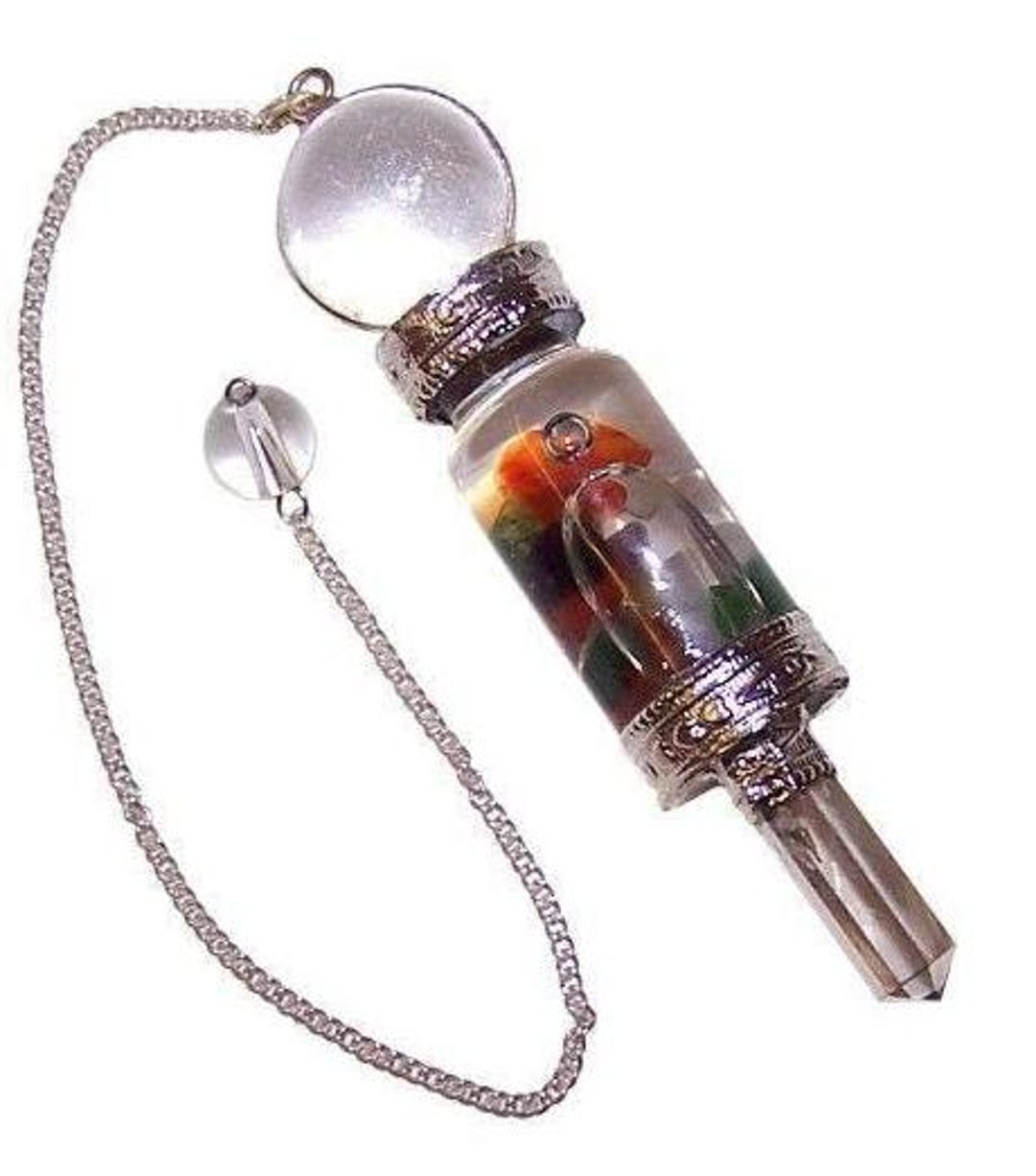 Floating Chakra Pendulum | Seven Chakra Crystal Pendulum | Energy ...