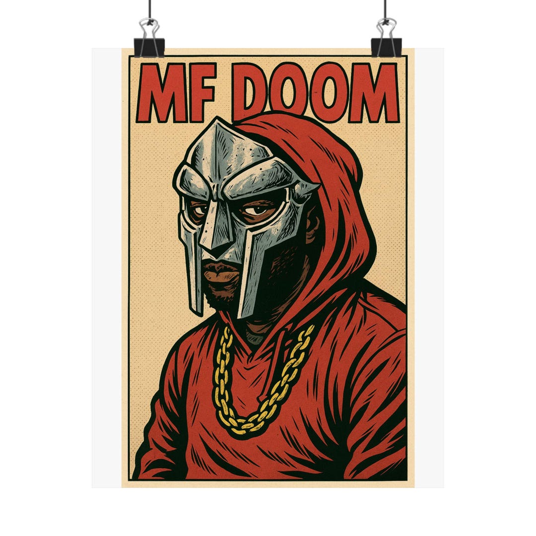 MF Doom Matte Vertical Poster, Hip-hop Art Print, Music Wall Decor ...