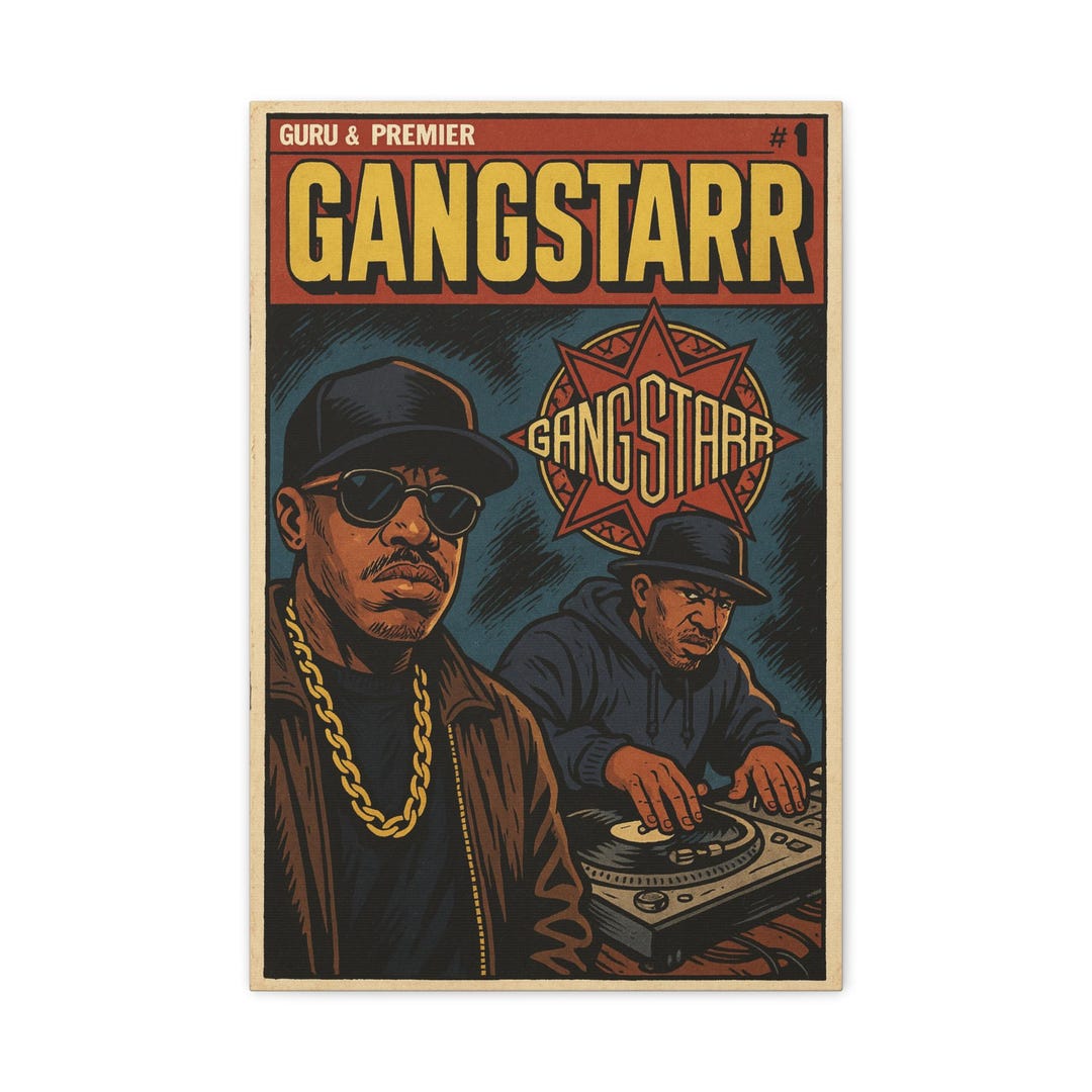 Hip-hop Canvas Art Print, Retro Wall Decor, Gangsta Vibes, Music Lover ...