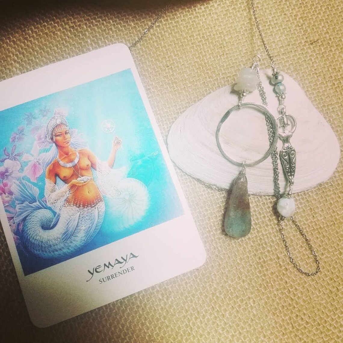 Ocean Goddess Yemaya Necklace to Bringt He Wearer to Peaceful Surrender ...