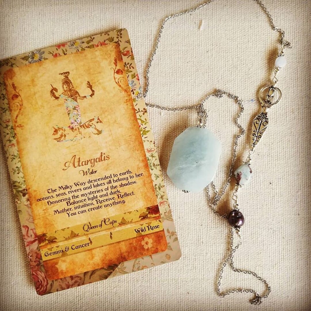 Atargatis Necklace - Water Goddess Necklace - Mermaid Goddess Necklace ...
