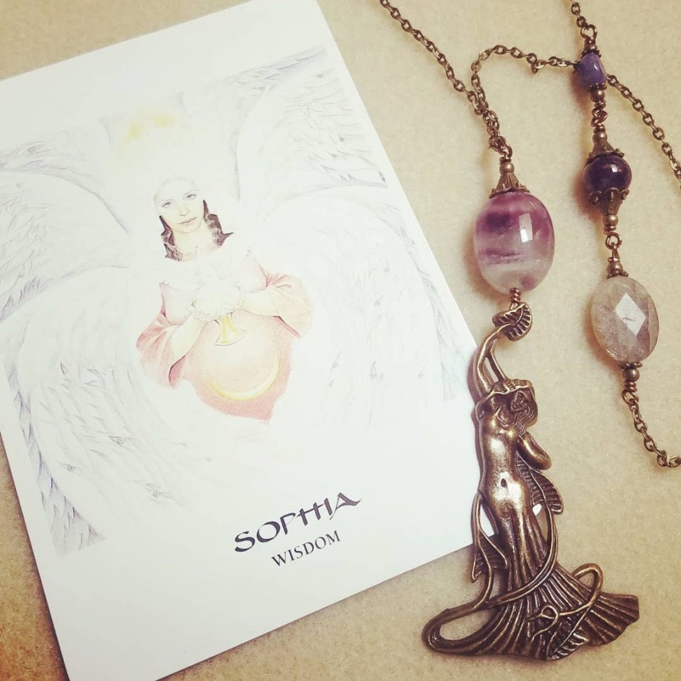 Goddess Sophia Necklace Goddess of Wisdom Necklace Gnostic | Etsy