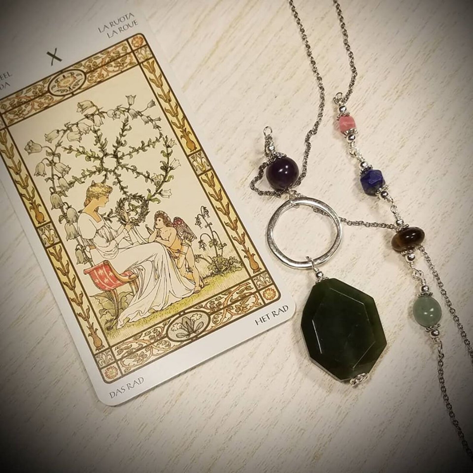 Wheel of Fortune Tarot Necklace Wheel of Fortune Necklace - Etsy