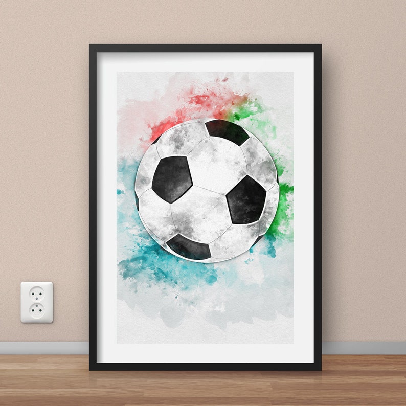 Soccer Ball Print Football Wall Art Sport Poster Christmas - Etsy