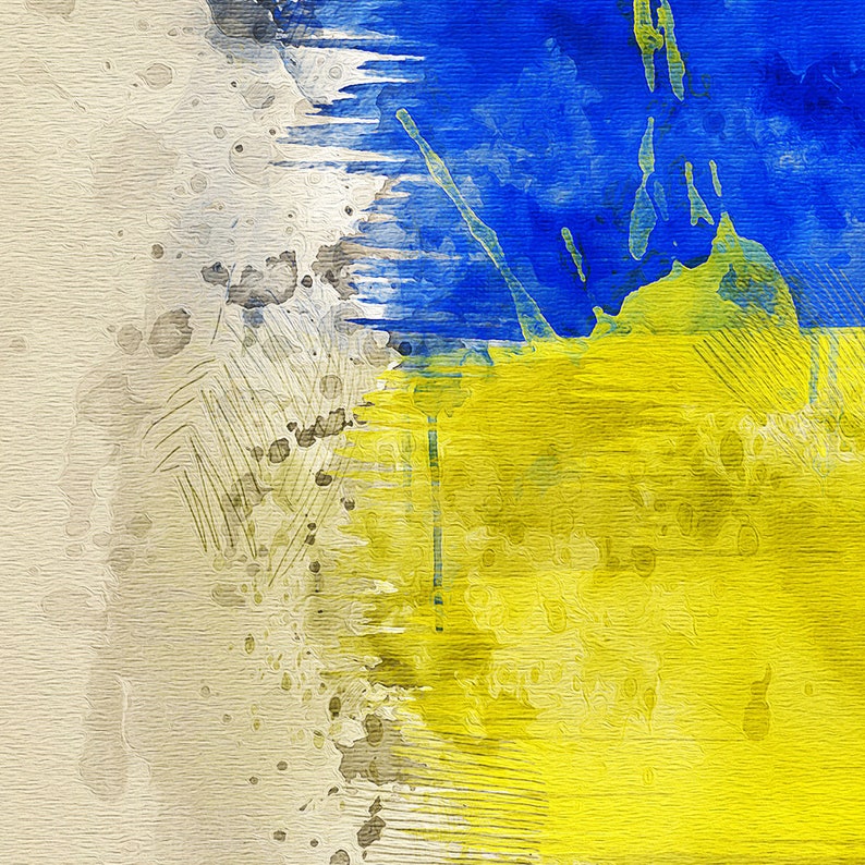 Flag of Ukraine Art Print Patriotic Gift Watercolor Wall Decor | Etsy