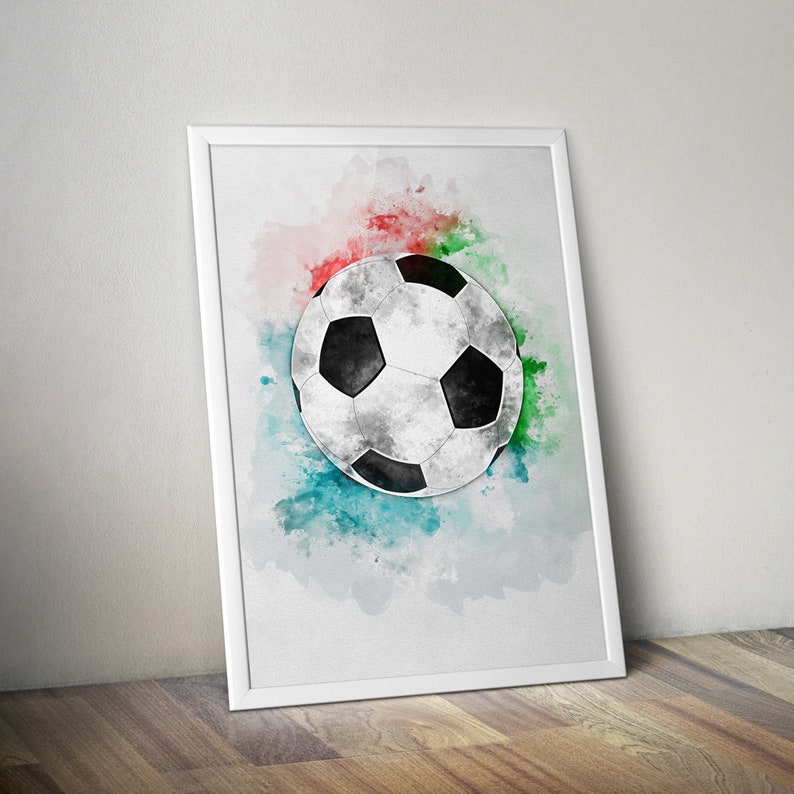 Soccer Ball Print Football Wall Art Sport Poster Christmas - Etsy