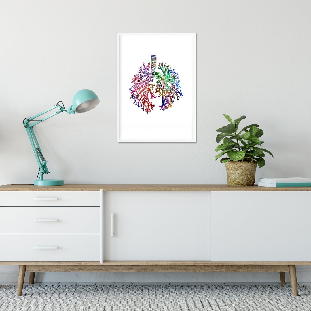 Bronchial Tree Poster Human Anatomy Art Watercolor Print Room Wall ...