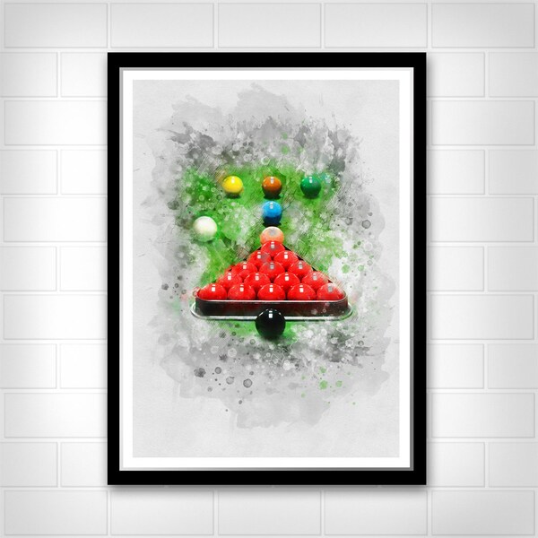 Billiards Watercolor - Etsy