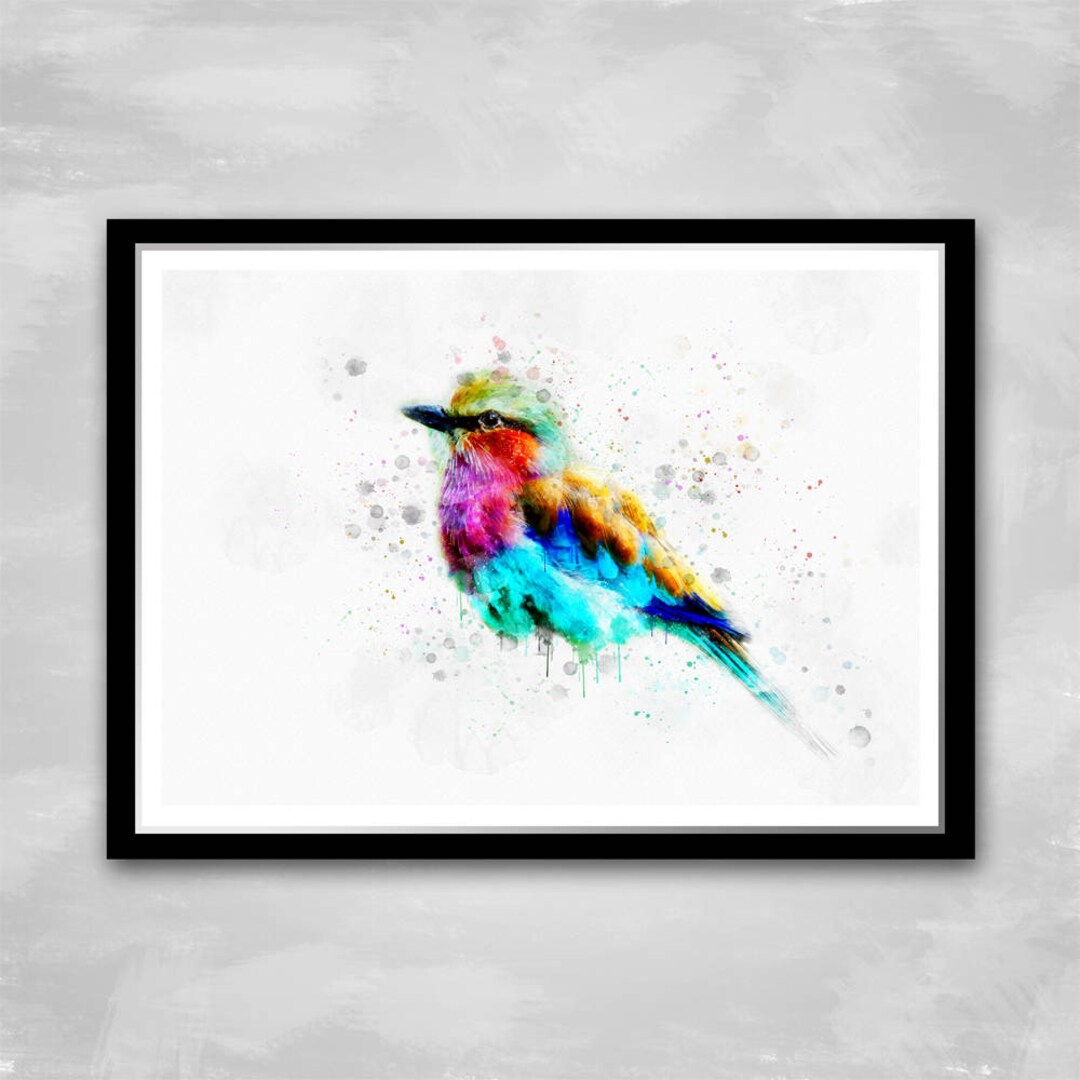 Bunting Bird Poster Ornitologist Gift Watercolor Wall Art - Etsy