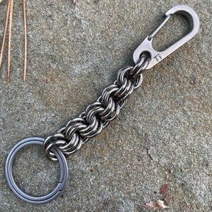 Titanium Flexible Minimalist Keychain, Solid Titanium Carabiner, Key ...