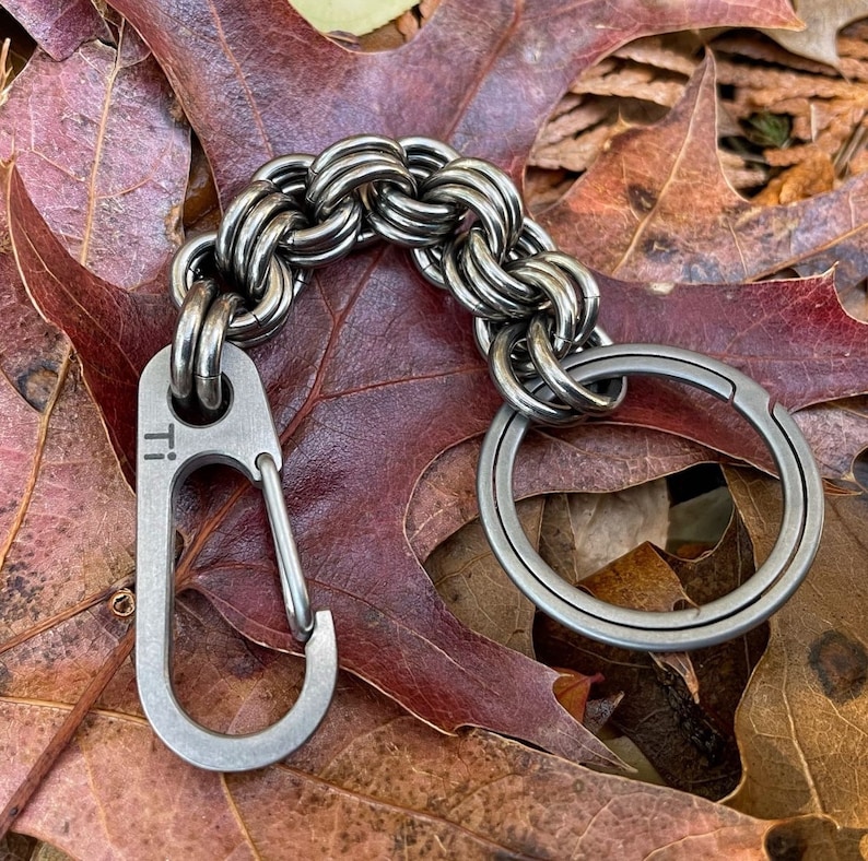 Titanium Flexible Minimalist Keychain, Solid Titanium Carabiner, Key ...