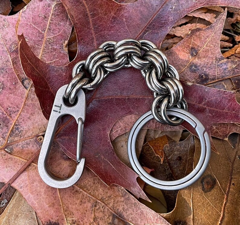Titanium Flexible Minimalist Keychain, Solid Titanium Carabiner, Key Fob, Key Ring, Key Clip ...