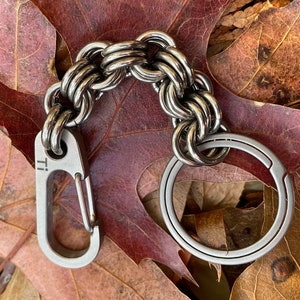 Titanium Flexible Minimalist Keychain, Solid Titanium Carabiner, Key ...
