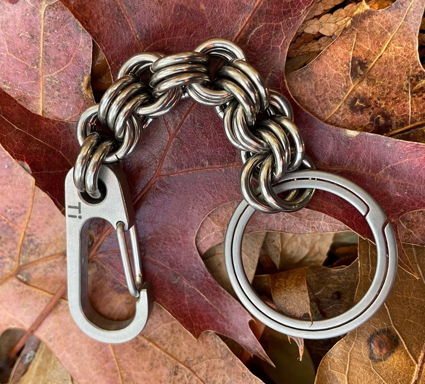 Titanium Flexible Minimalist Keychain, Solid Titanium Carabiner, Key ...