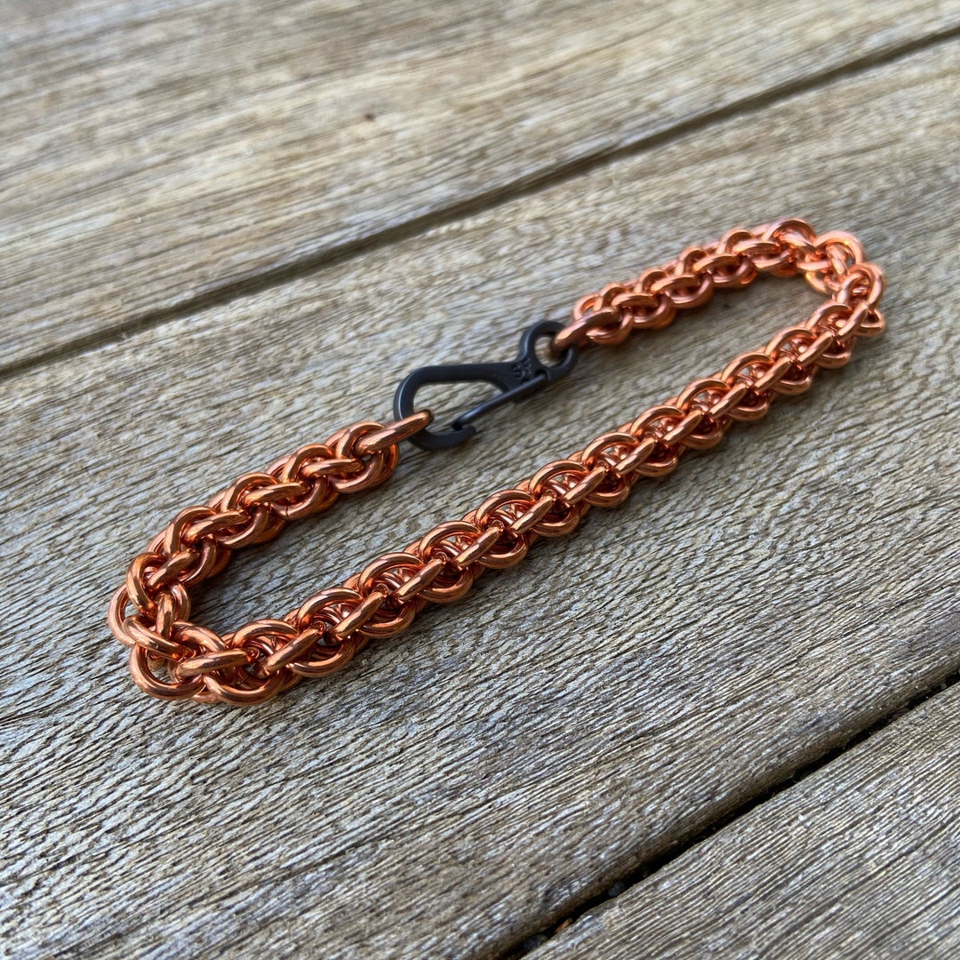 Copper Bracelet, Handmade Premium Pure Solid Copper Chain, Raw Copper ...