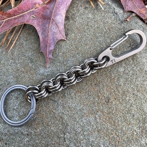 Titanium Flexible Minimalist Keychain, Solid Titanium Carabiner, Key ...