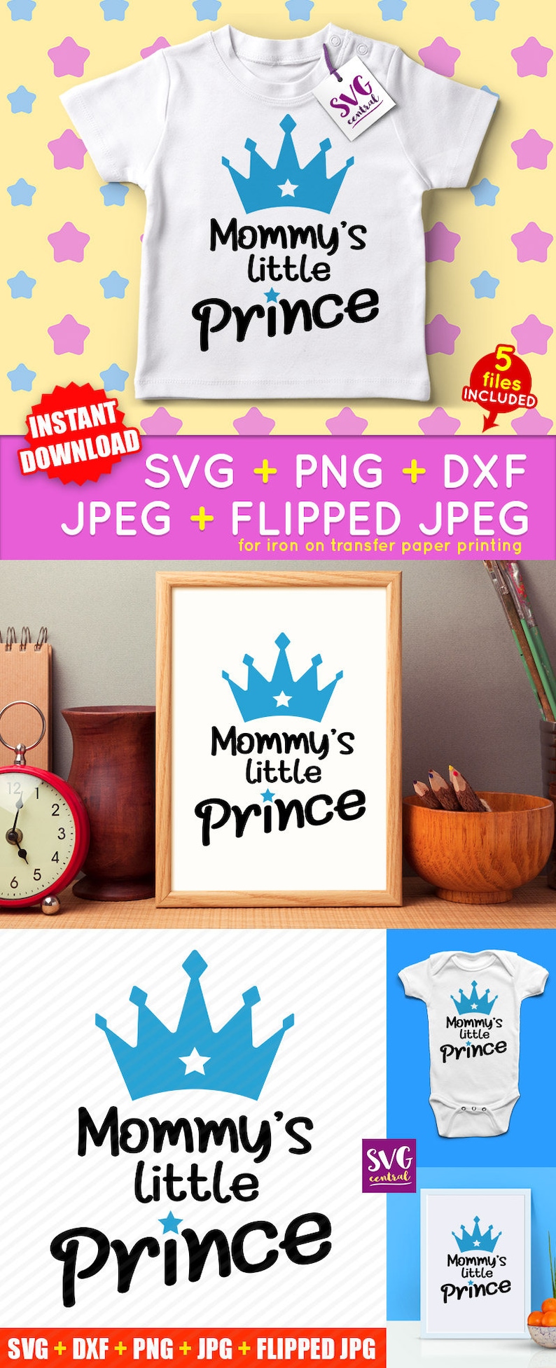 Mommy's svg Little Prince svg onesie Svg Dxf Png Jpg | Etsy