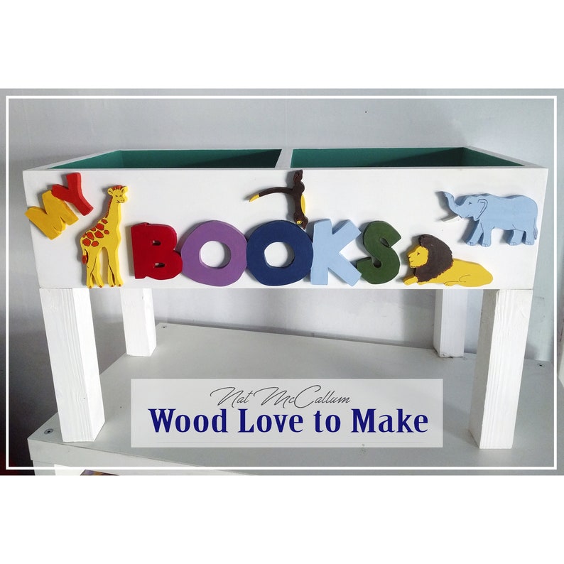 Animal Book Bin Safari Book Storage Jungle Book Shelf - Etsy