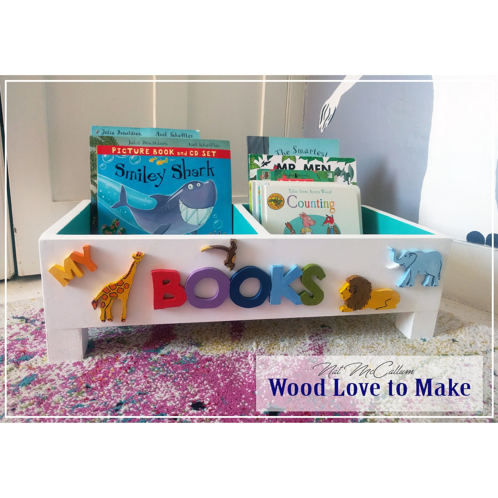 Animal Book Bin Safari Book Storage Jungle Book Shelf - Etsy