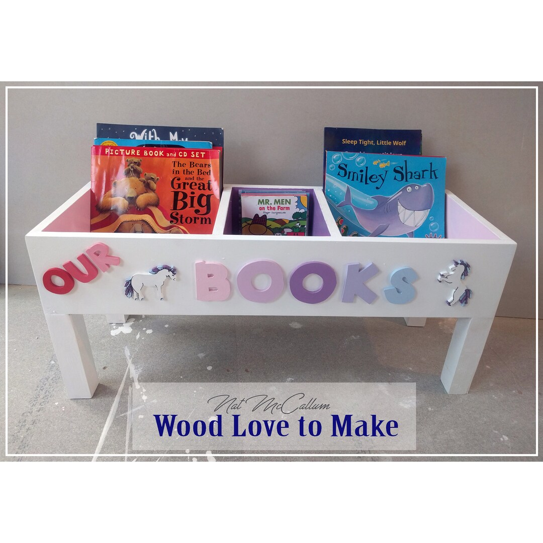 Extra Long Bookbin - Book Storage - Book Shelf - Toy Storage - Custom ...