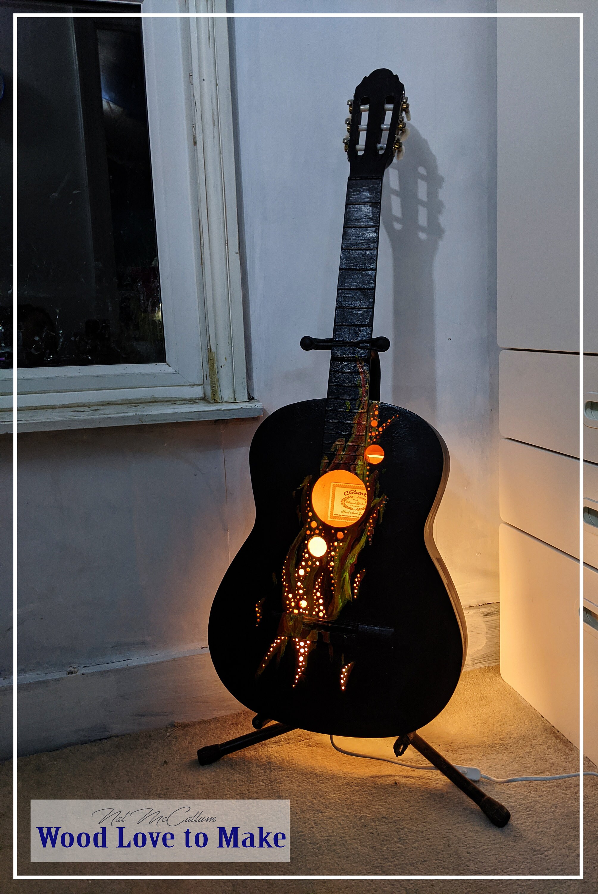 Floor Lamp - Statement Lighting - Guitar Wall Light - Music Gift - Etsy UK
