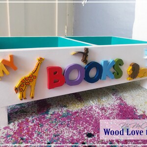 Unicorn Book Bin - Rainbow Book Storage - Tall Book Shelf - Children's ...