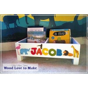 Animal Book Bin - Safari Book Storage - Jungle Book Shelf- Children's ...